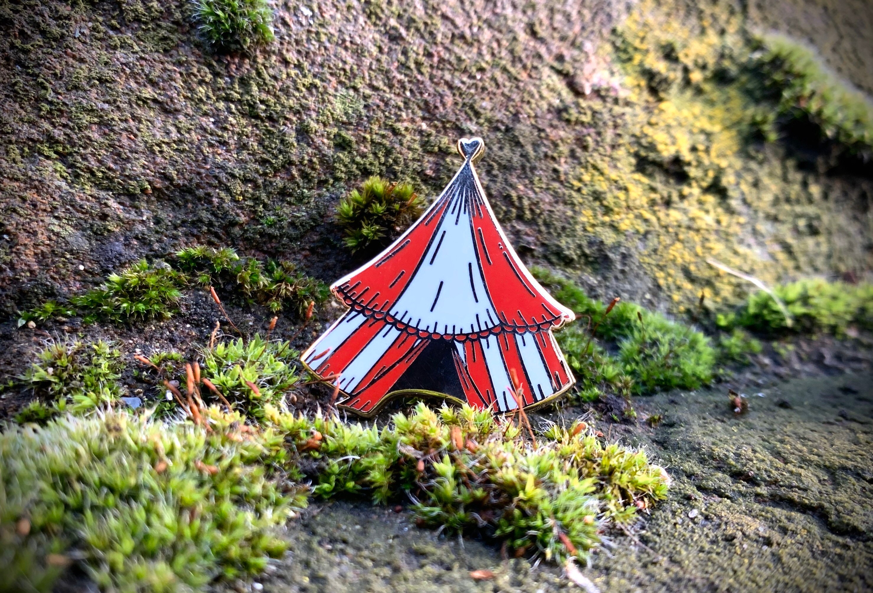 Enamel Pin: Circus Tent - Red/ Gold/ White - Limited Edition - Night ...