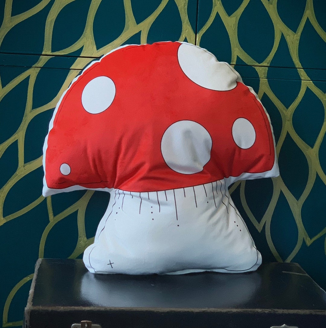 Toadstool Cushion Velvet Mushroom Cuddle Foraging Mushroom Core - Etsy