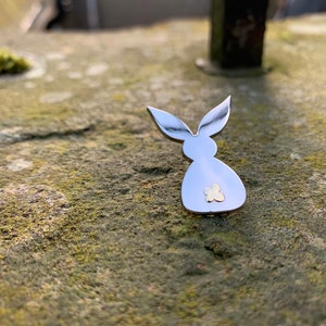 Enamel Pin: Silver Rabbit With Golden Tail Limited Edition - Etsy