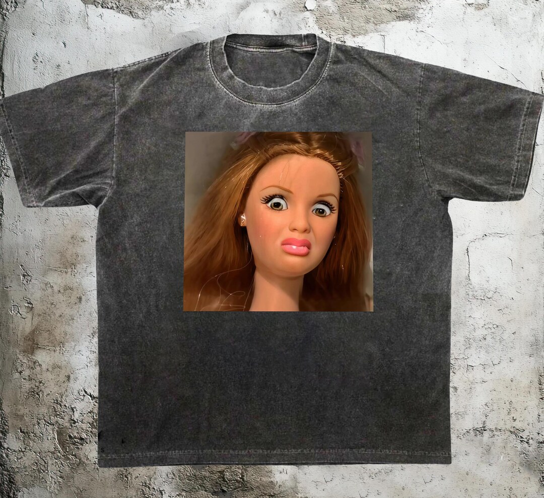 Funny Distressed Doll Face Meme T-shirt, Sarcastic Leave Me Alone Shirt ...