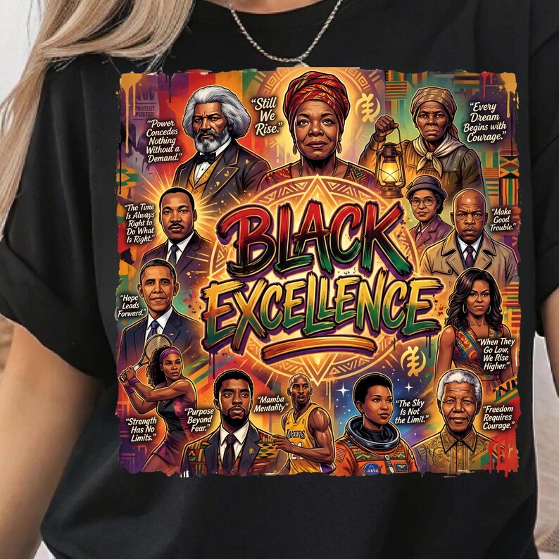 Black Excellence PNG, Black History Month, Kobe Bryant, MLK, Michelle ...