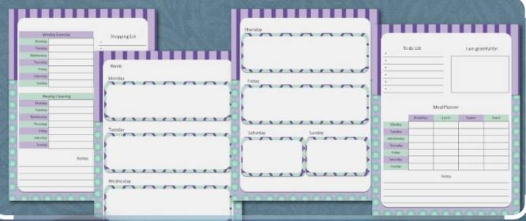 Download & Print Weekly Planner - Etsy UK