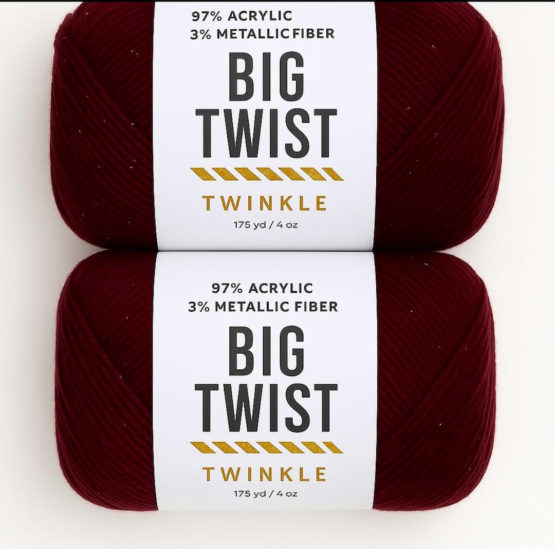 Mulberry Big Twist Twinkle Yarn Bundle | Acrylic Metallic Fiber - Etsy