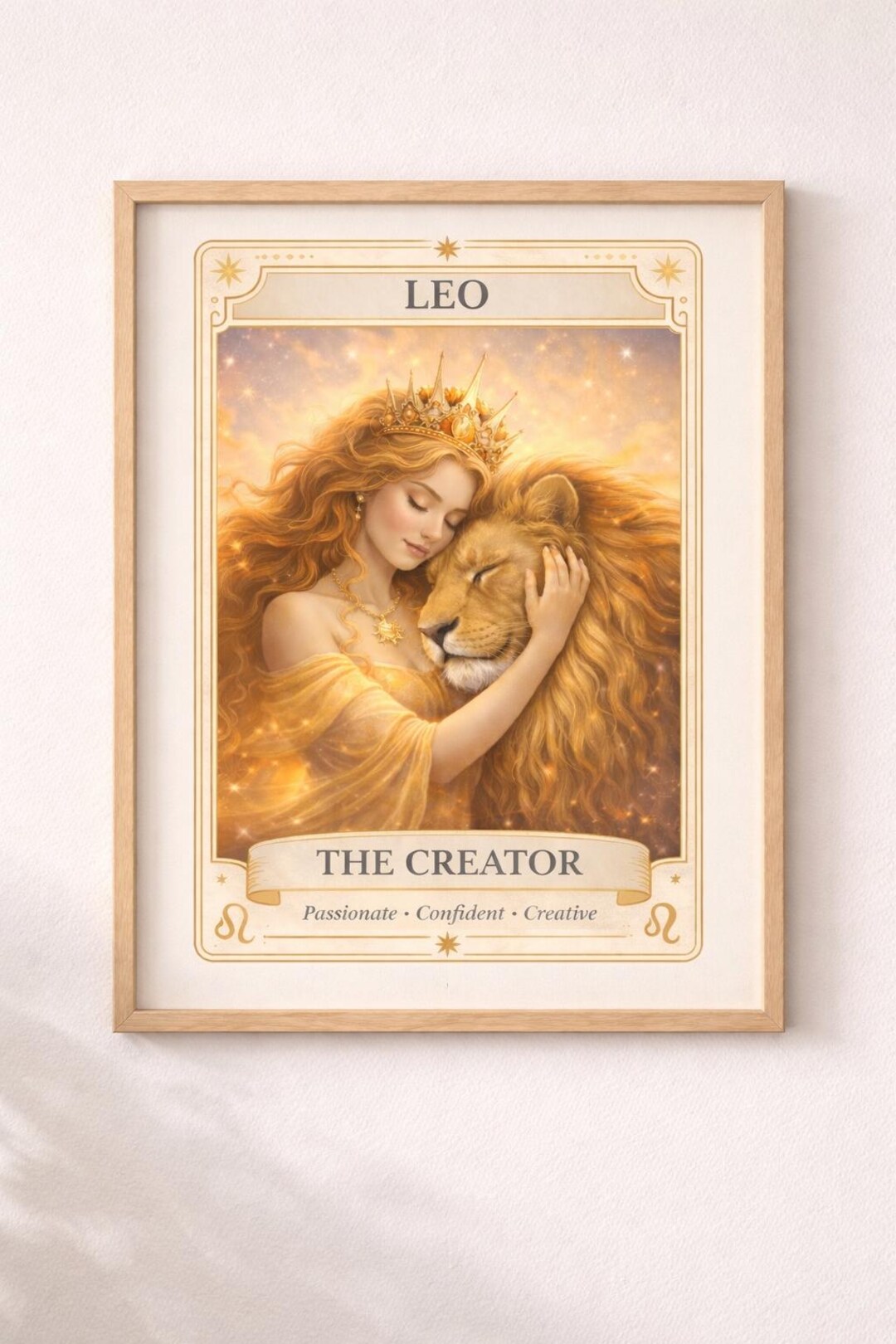 Leo Zodiac Tarot – the Creator | Light Celestial Astrology Wall Art ...