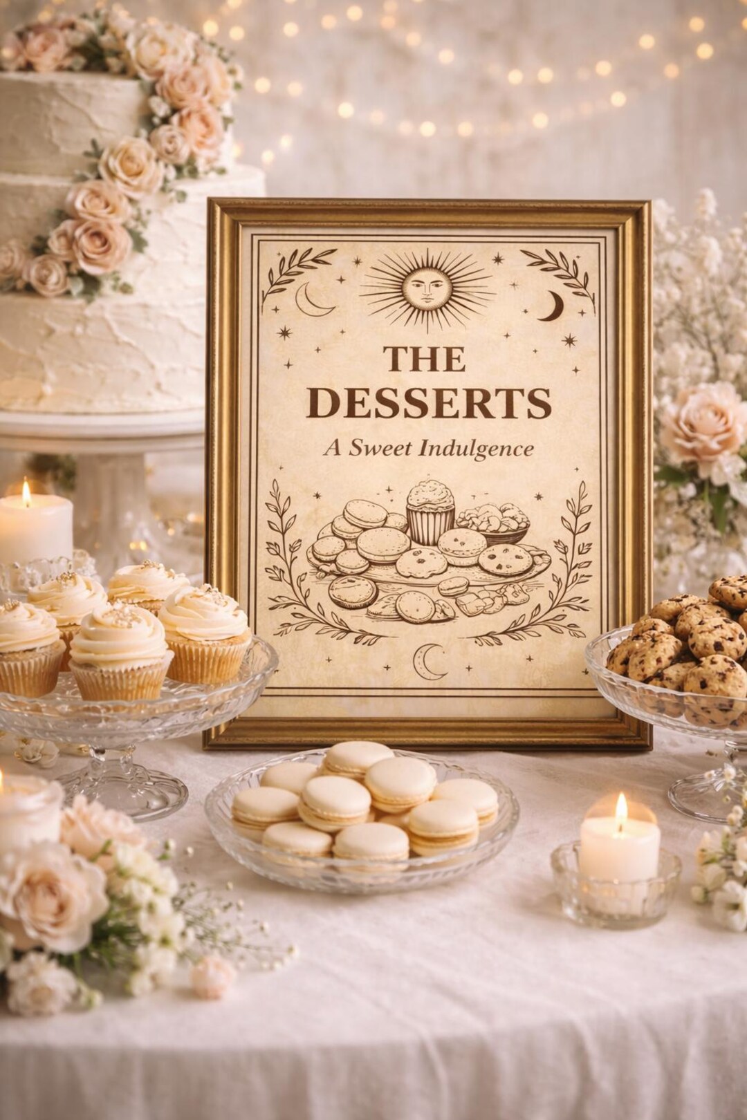 Desserts Wedding Sign • Tarot Style Dessert Table Decor (digital ...