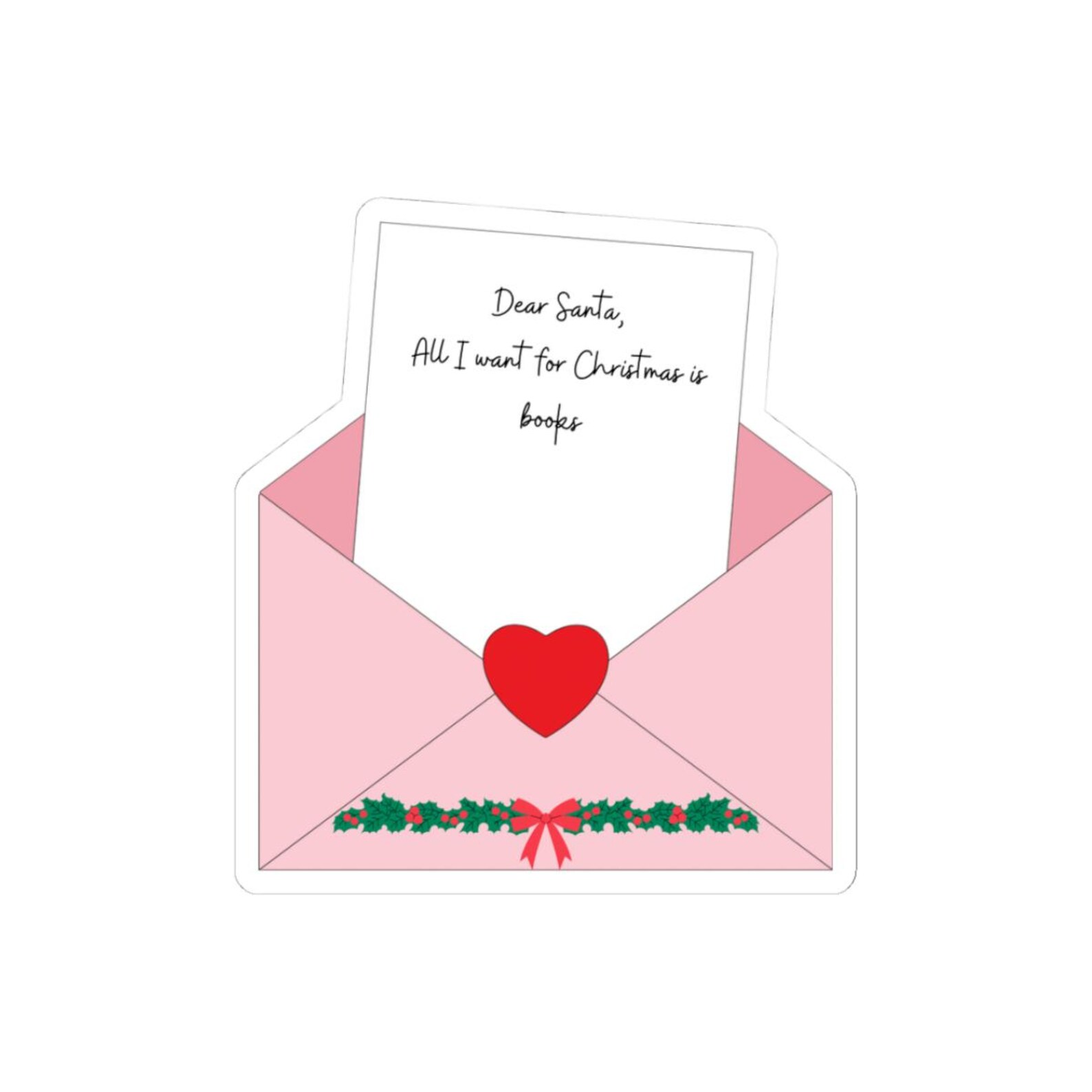 Dear Santa Letter Sticker | Kiss-cut Christmas Envelope Sticker - Etsy