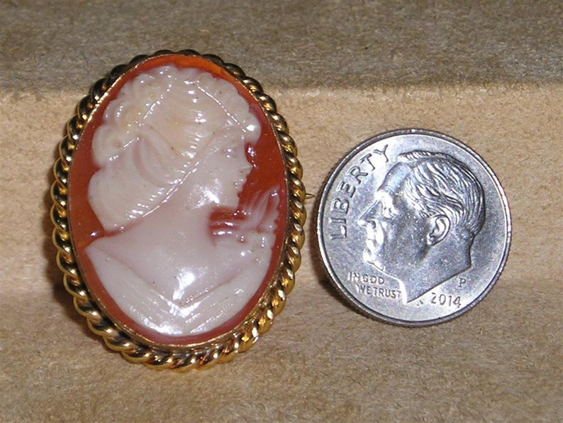 Signed Vintage Carla 14K Gold Filled Brooch Pin With Real | Etsy