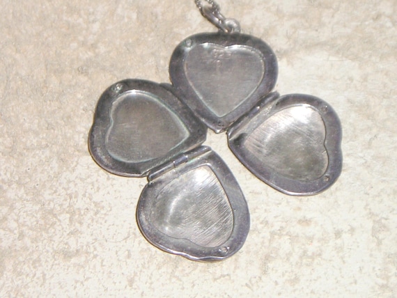 Signed Sterling Silver Four Picture Hinged Heart Pend… - Gem