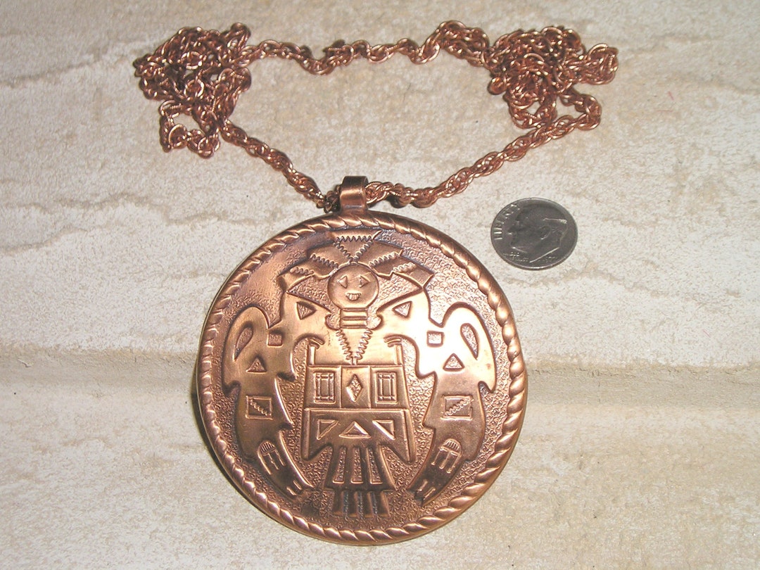 Vintage Signed Solid Copper With Bell Logo (bell Trading Post) Katchina ...