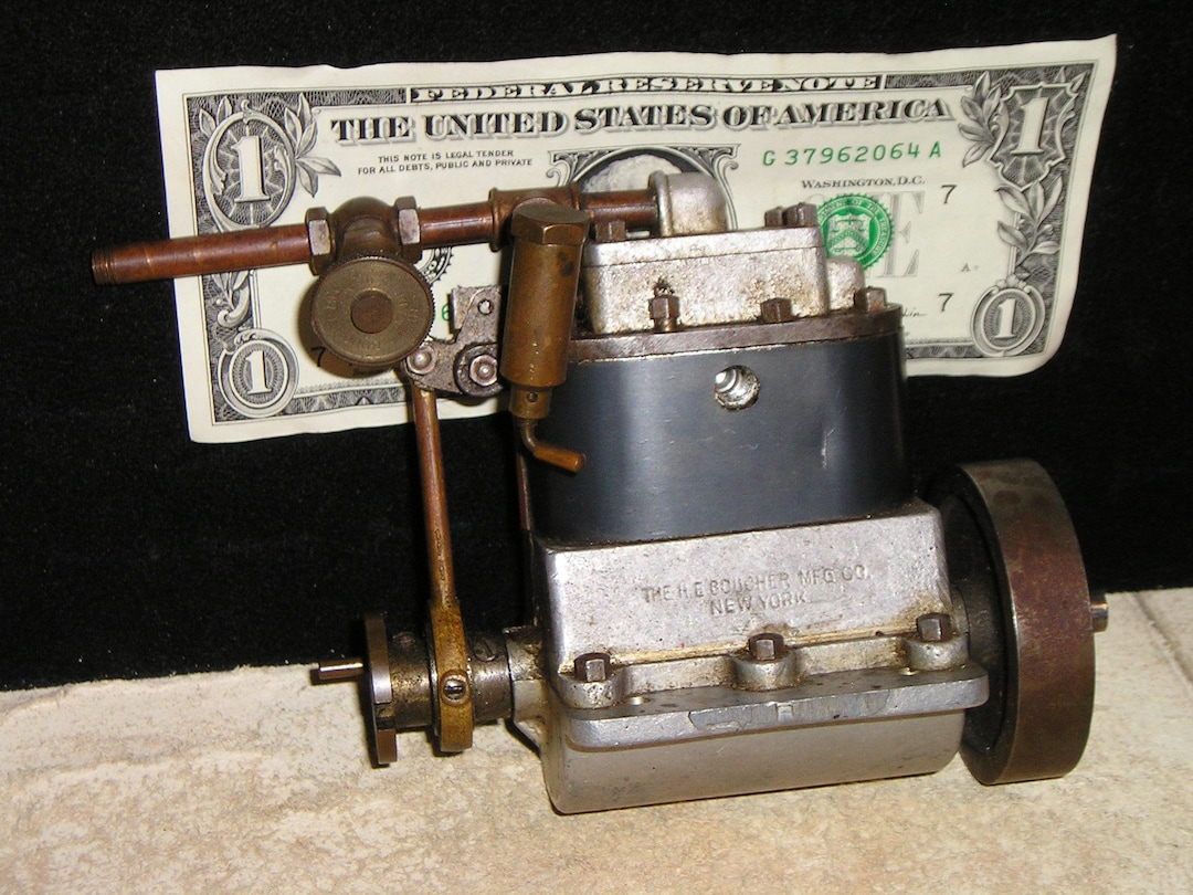 Vintage H. E. Boucher MFC. Co. N.Y. U.S.A Steam Boiler and Motor for ...