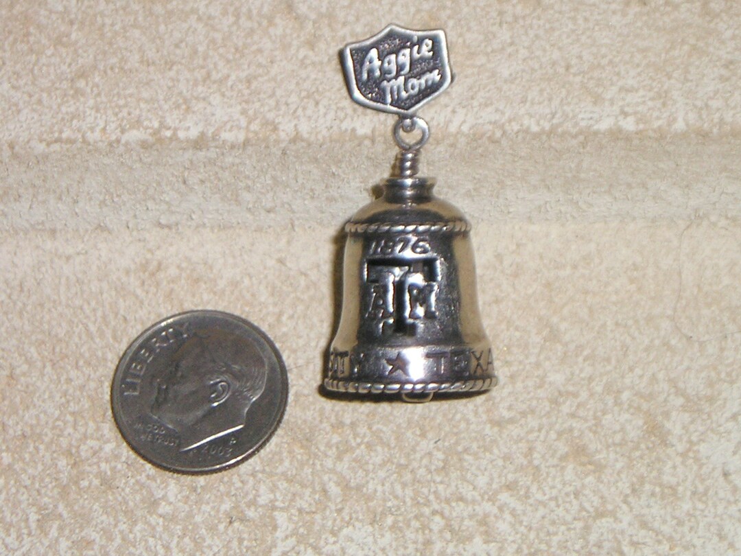 Vintage Signed Sterling Silver Aggie Mom Texas A of M University Bell ...