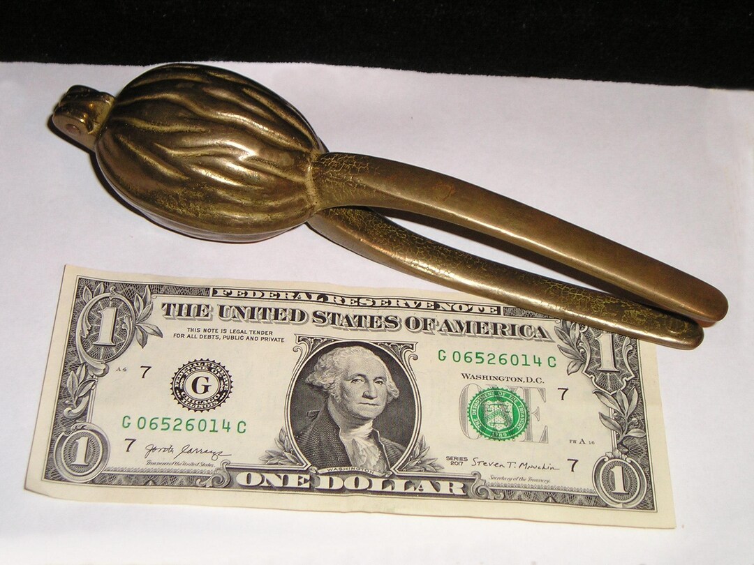 Vintage Solid Brass Walnut Nut Cracker. Wonderful Old Original Piece ...