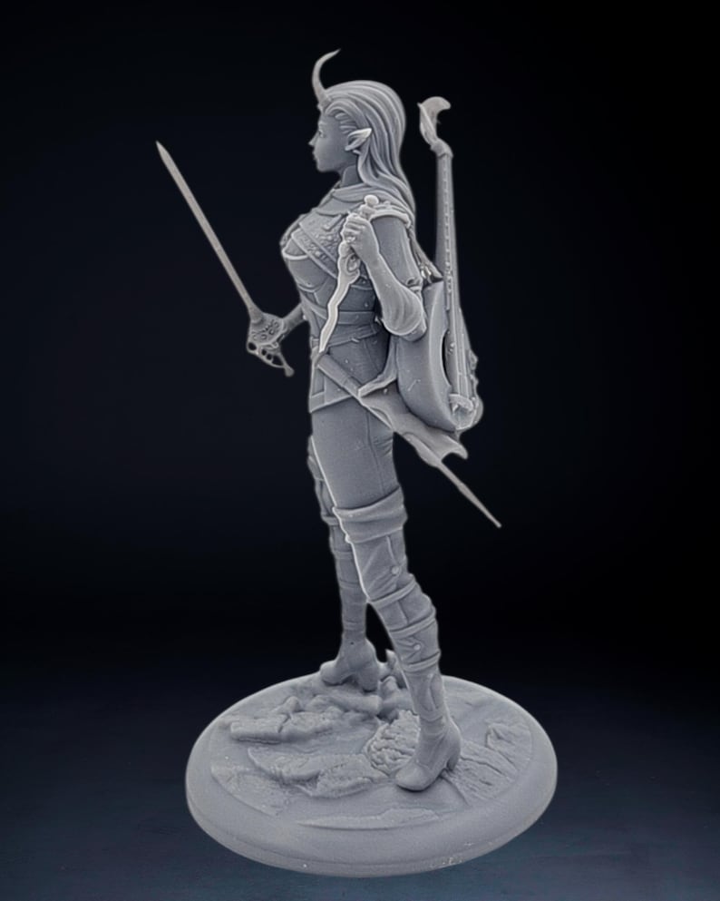 Sethe the Tiefling Bard – D&D Resin Miniature | Instrument or Combat ...