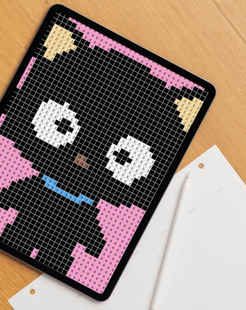 Color by Number Hello Kitty and Friends Pixel Art | 11 Characters ...