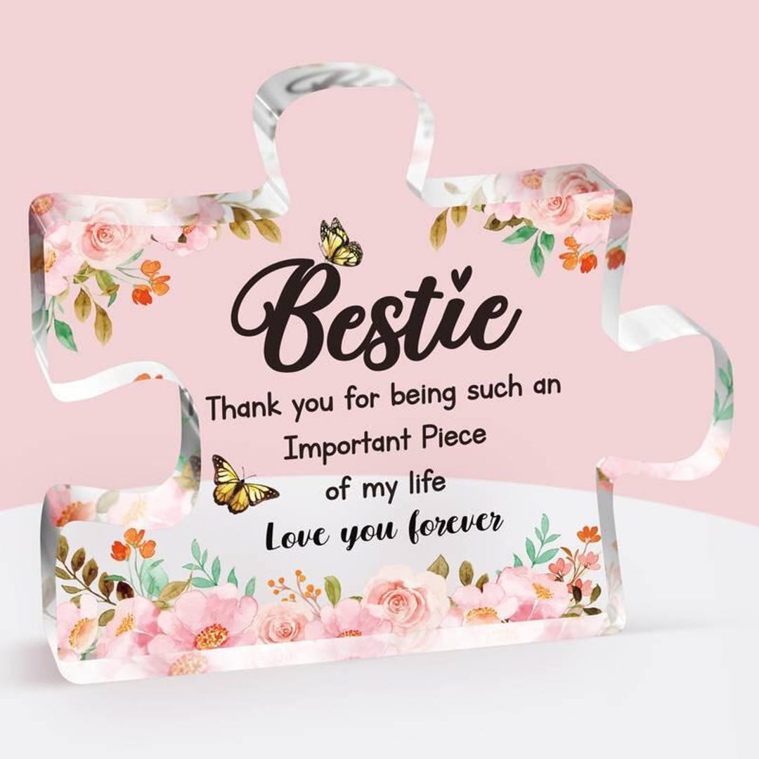 Bestie Acrylic Plaque - Puzzle Piece Friendship Gift - Etsy