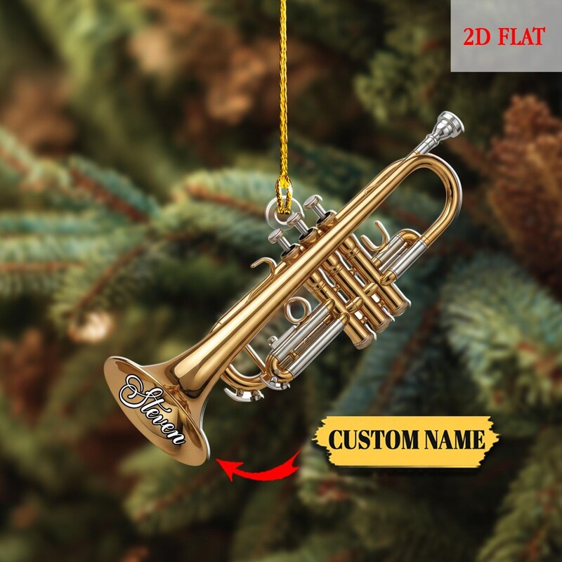Trumpet Ornament - Etsy
