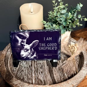 I Am the Good Shepherd – John 10:11 | Faith Slate Sign | Christian Home ...