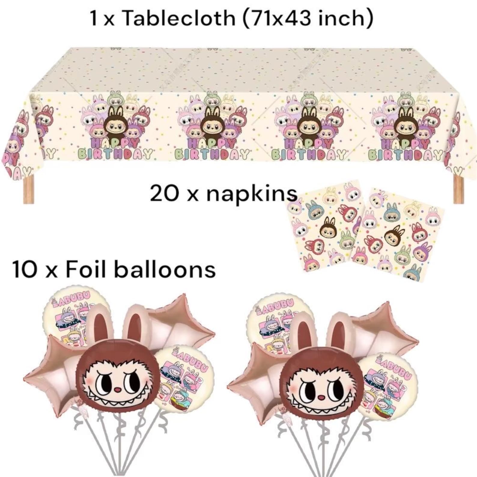 Labubu Birthday; Labubu Birthday Decorations; Labubu Party Decorations; 1-day Handling Time ...