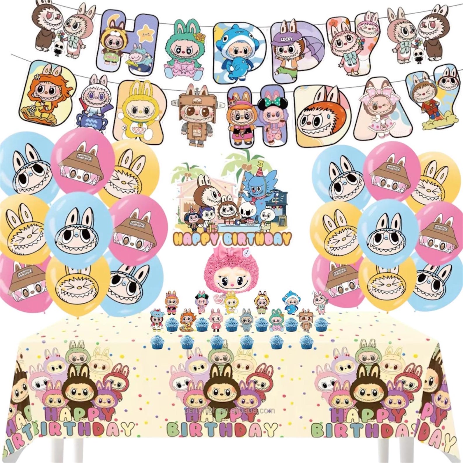 Labubu Birthday Decorations; Labubu Birthday; Labubu Party Decorations ...