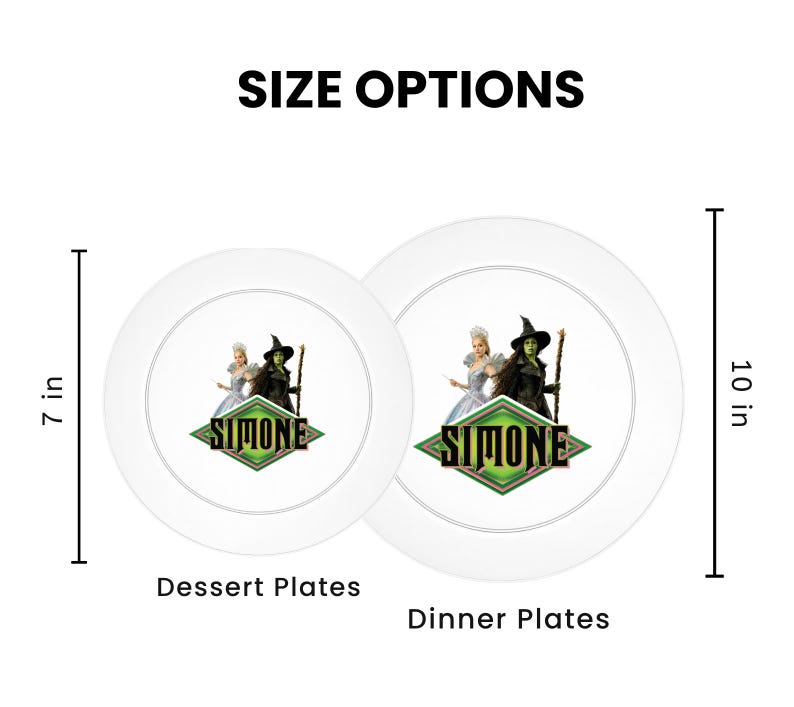 Custom Wicked for Good Dessert & Dinner Plastic Plates, Personalized ...