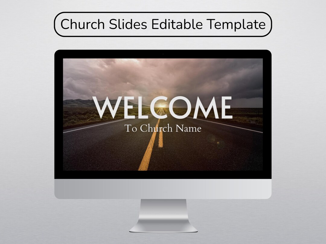 Church Service Slides, Editable Canva Presentation Template - Etsy