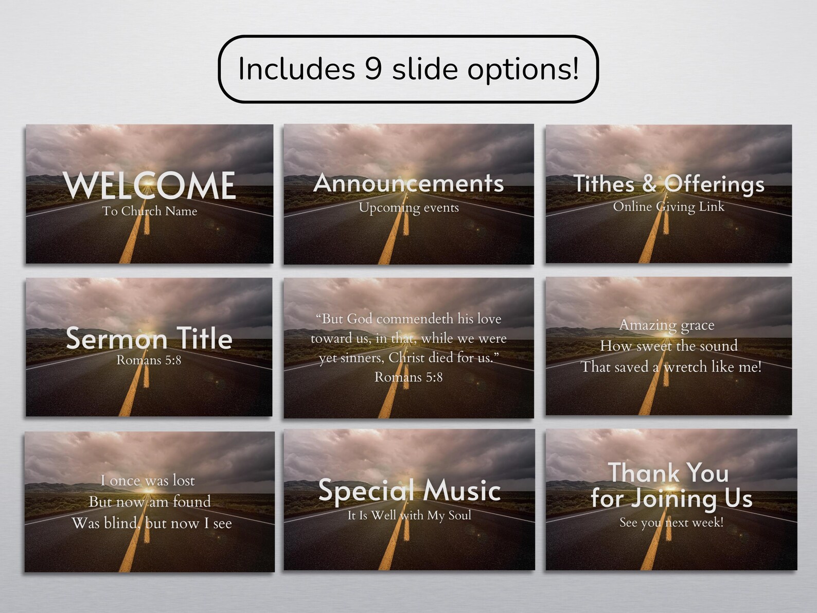 Church Service Slides, Editable Canva Presentation Template - Etsy