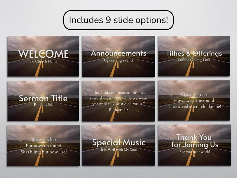 Church Service Slides, Editable Canva Presentation Template - Etsy