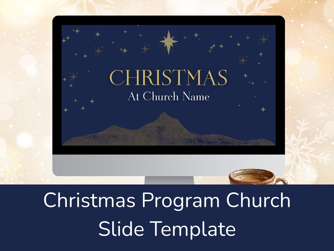 Christmas Program Church Slides, Editable Canva Presentation Template ...