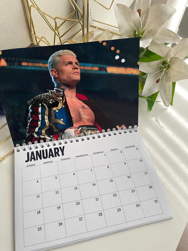 Cody Rhodes 2026 Wall Calendar, WWE Wrestling Fan Gift - Etsy