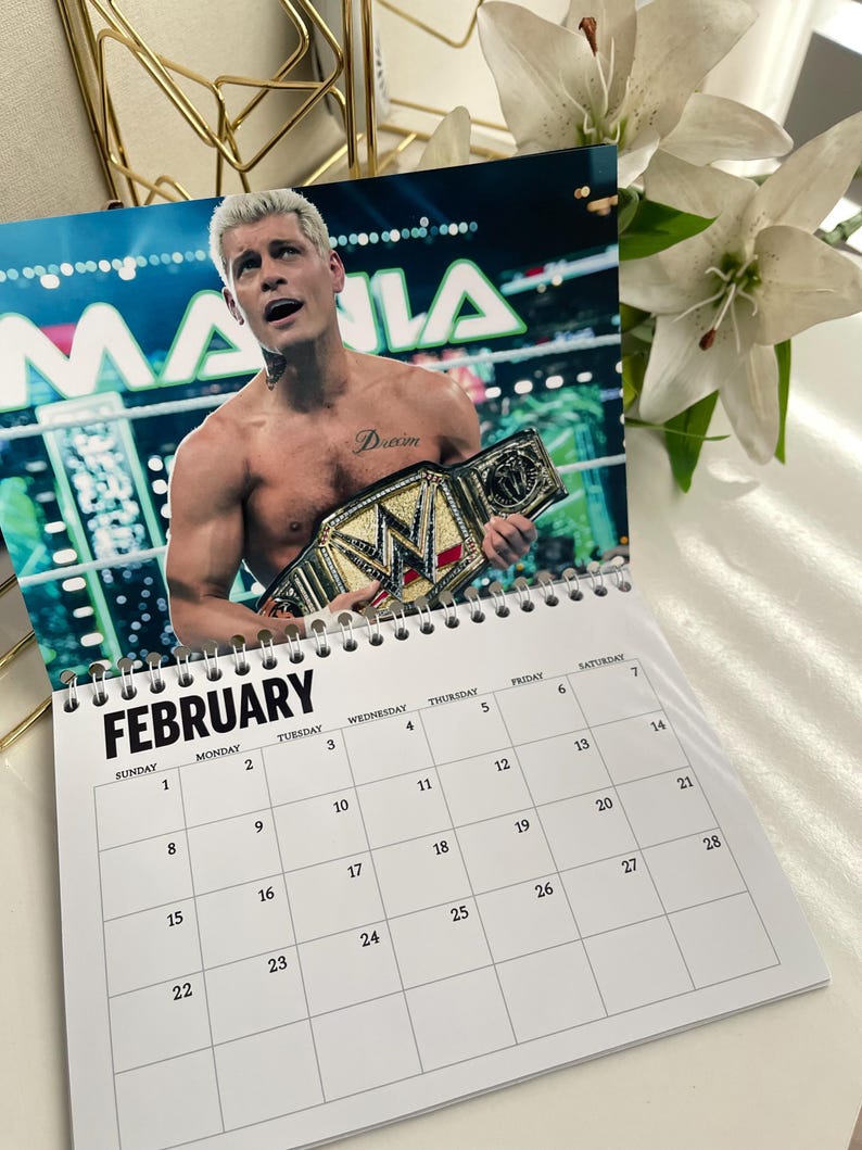 Cody Rhodes 2026 Wall Calendar, WWE Wrestling Fan Gift - Etsy