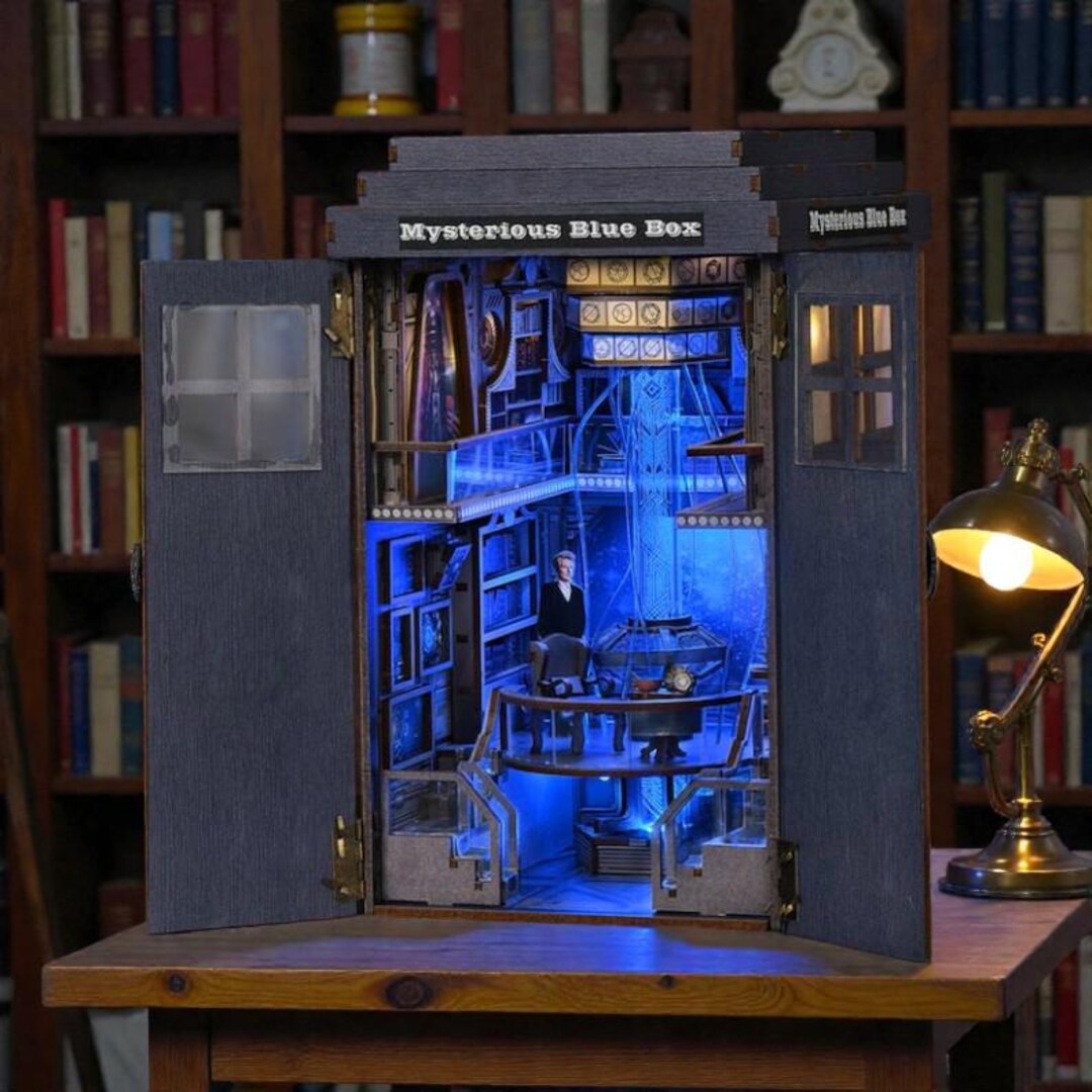TARDIS Book Nook Kit | Doctor Who DIY Diorama | Miniature Bookshelf ...