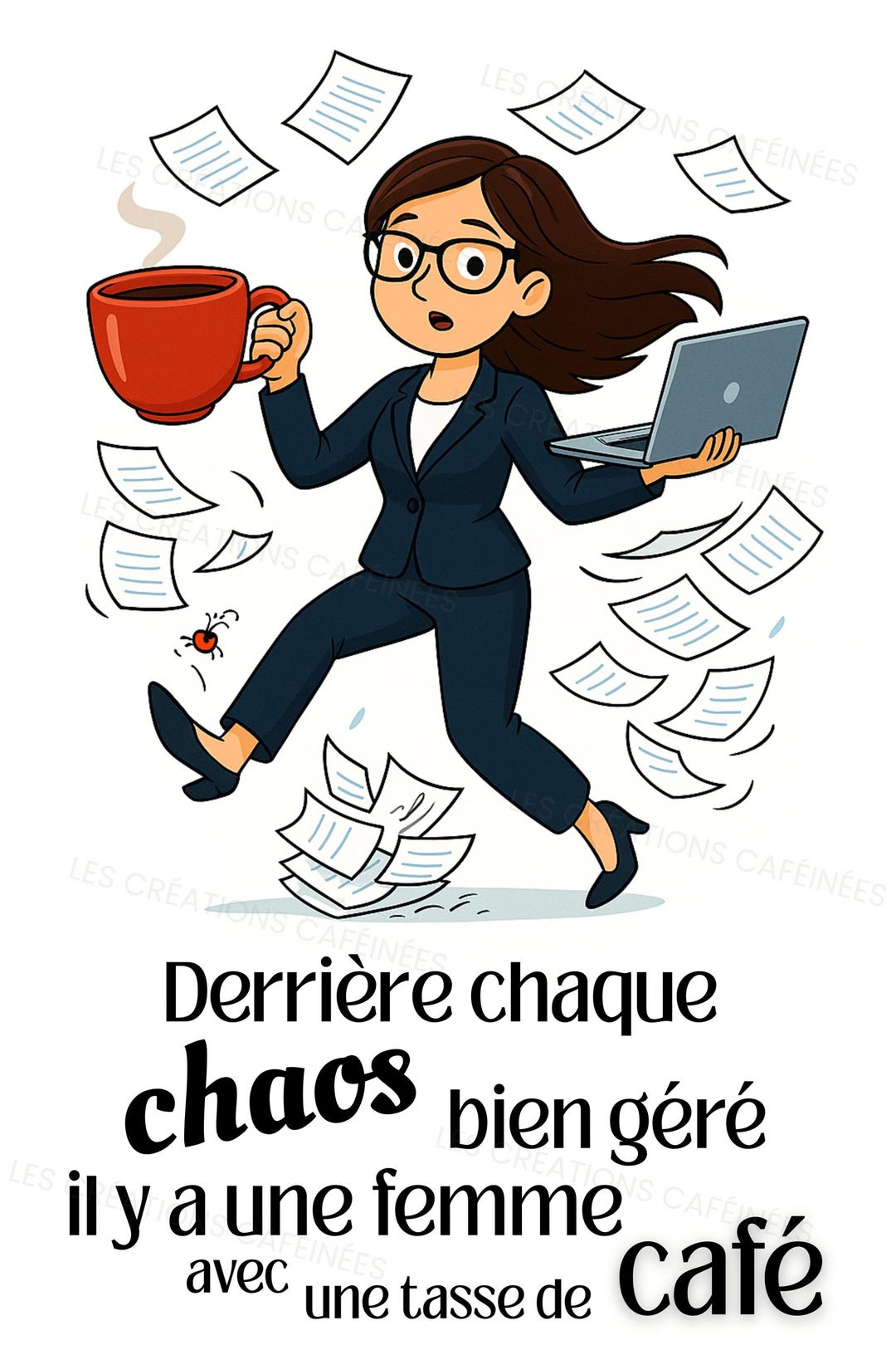 Funny Coffee Poster to Print – Inspirational Quote for an Organized ...
