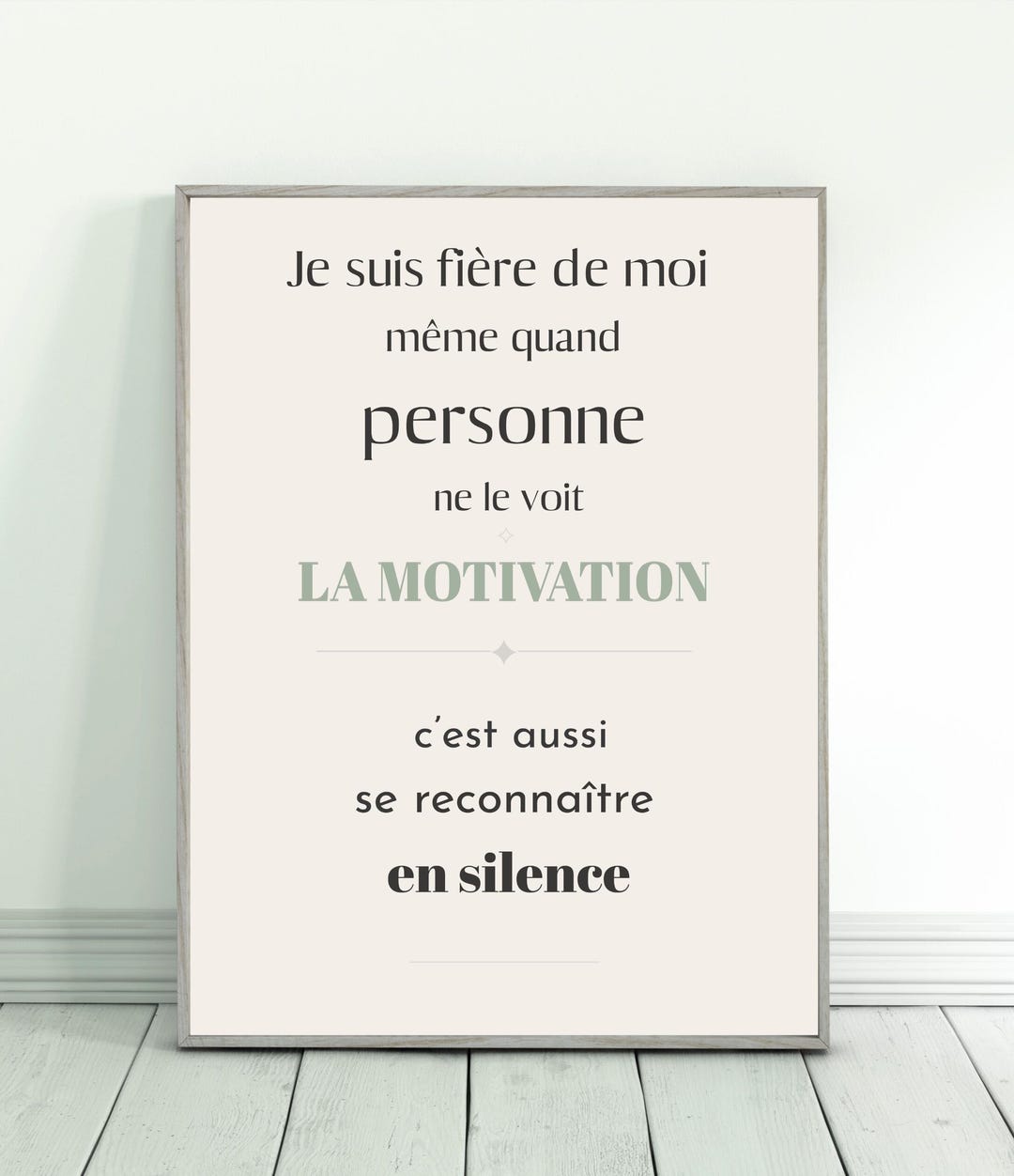 Wall Poster – Minimalist Zen Art – French Quote – Motivation – I Am ...