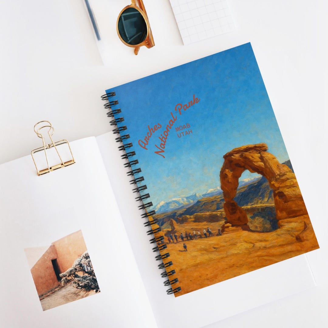 Delicate Arch Arches National Park Spiral Notebook, Moab Utah Travel ...