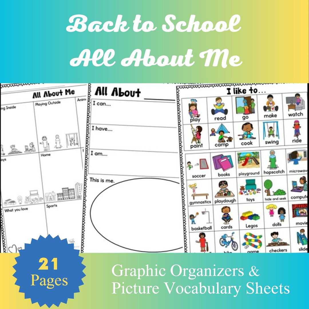 All About Me Graphic Organizer - Get to Know You Back to School ...