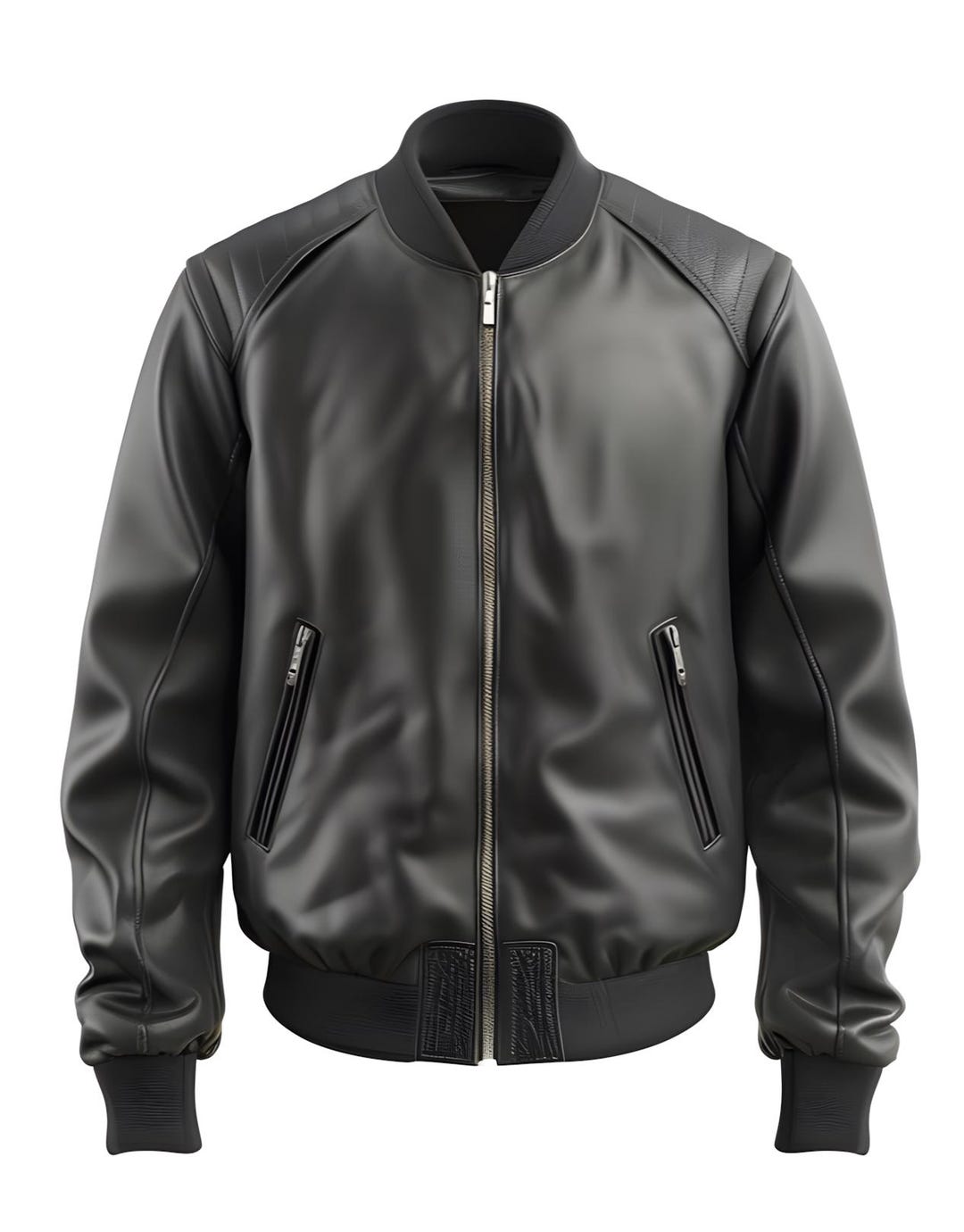Genuine Black Leather Bomber Jacket for Men Classic Flight Style by ...
