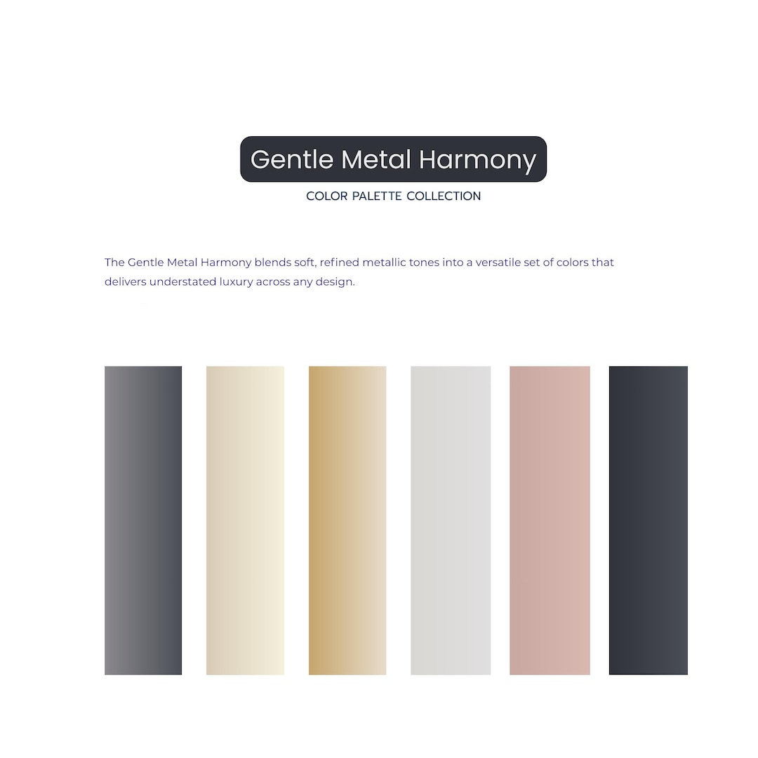 Metallic Color Palette – Designer Branding Swatches, Reflective Tones ...