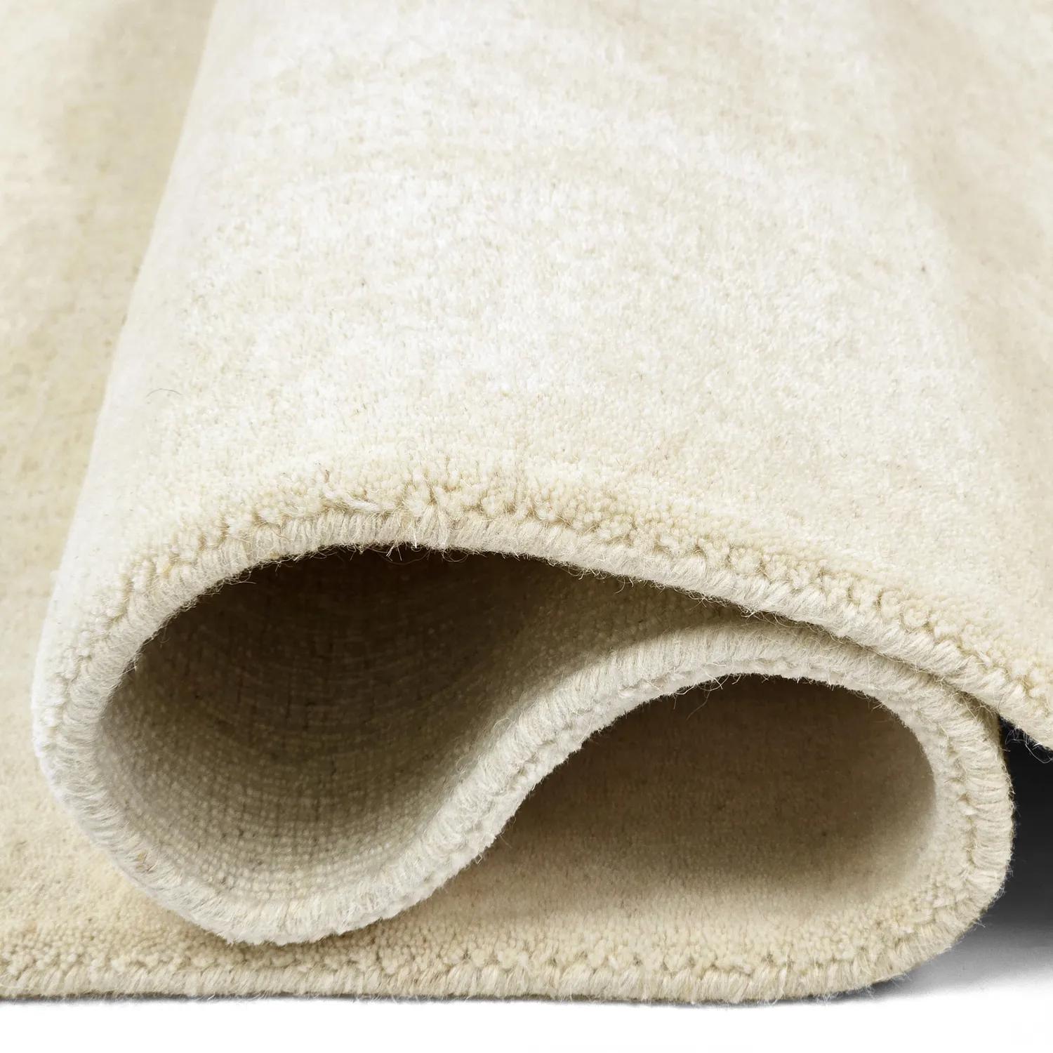 Hand Loomed Solid Ivory Wool Rug | Minimalist Ivory Handloom Area Rug ...