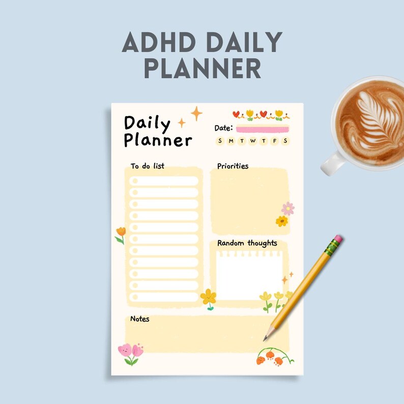 ADHD Daily Planner for Neurodivergent Adults - Etsy