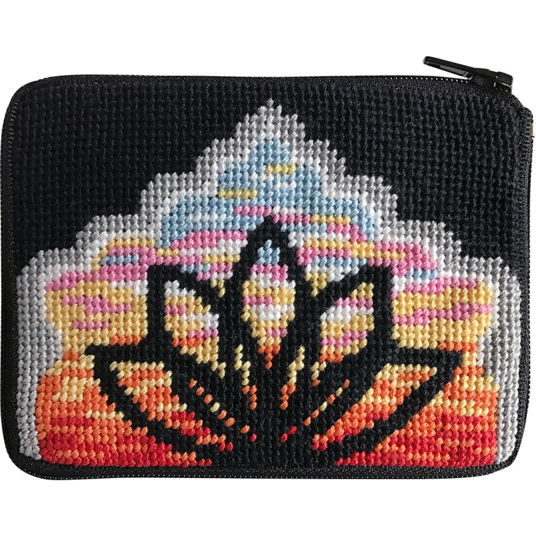 Stitch & Zip Needlepoint Coin Purse Kits in a Variety of Designs I - Etsy