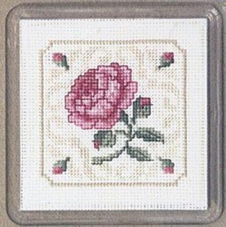 Textile Heritage Floral Counted Cross Stitch Coaster Kits in a Variety ...