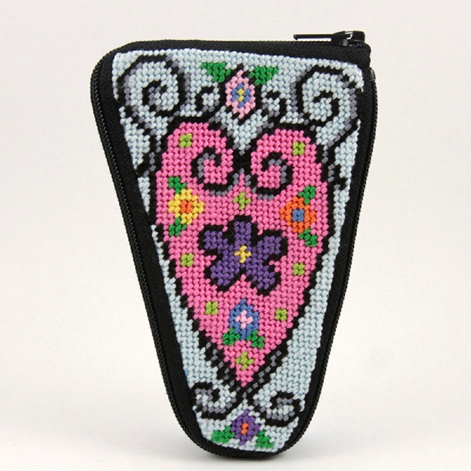 Stitch & Zip Needlepoint Scissor Case Kits-wrought Iron Heart, Paisley ...