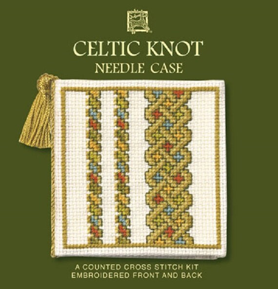 Textile Heritage Celtic Cross Stitch Needle Case Kits in a | Etsy