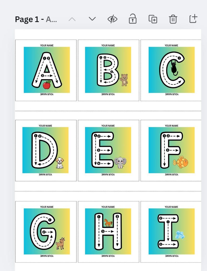 Traceable Alphabet and Numbers Templates – Uppercase, Lowercase, Canva ...