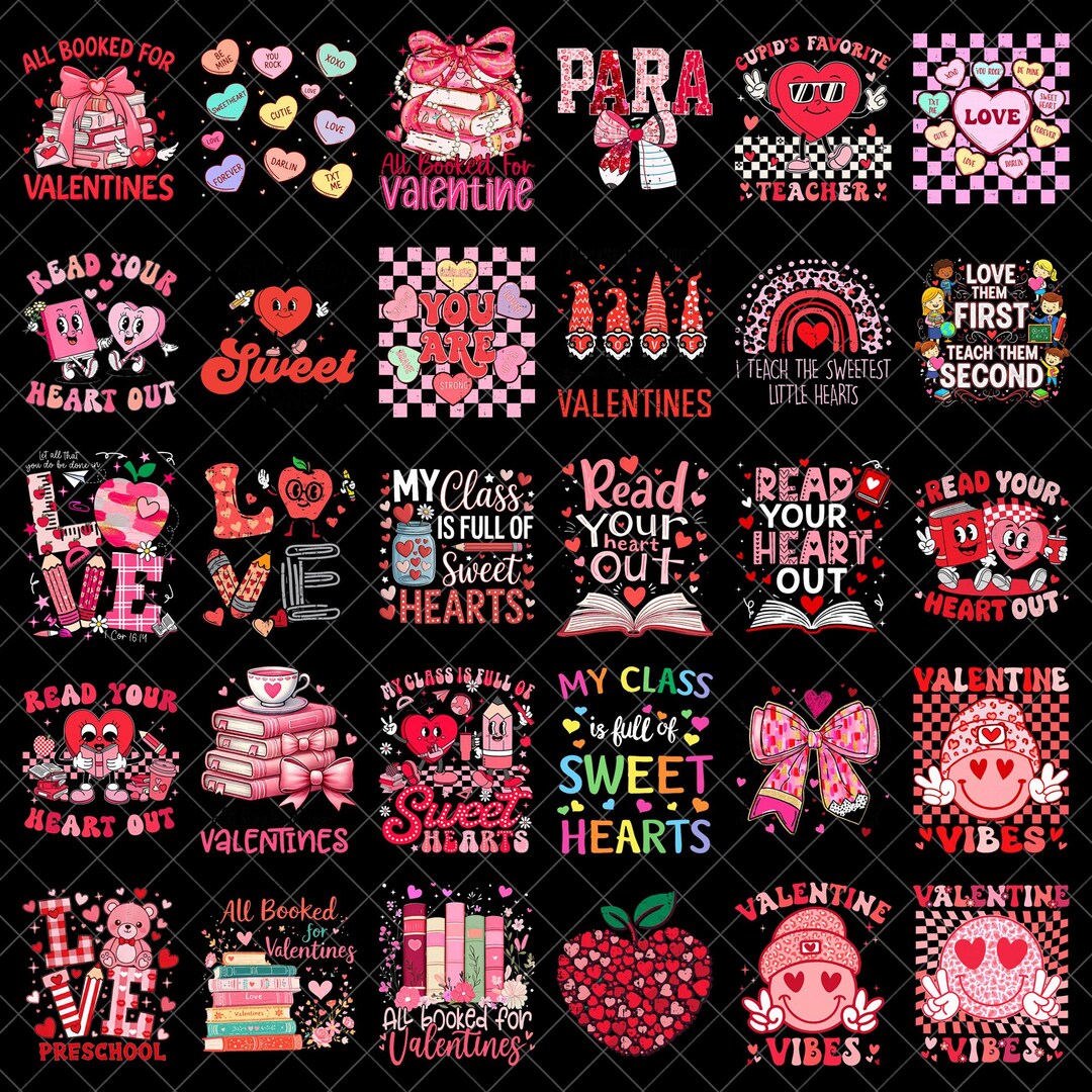 Teacher Valentine Bundles Png, Teacher Valentine Png, Valentine Png ...