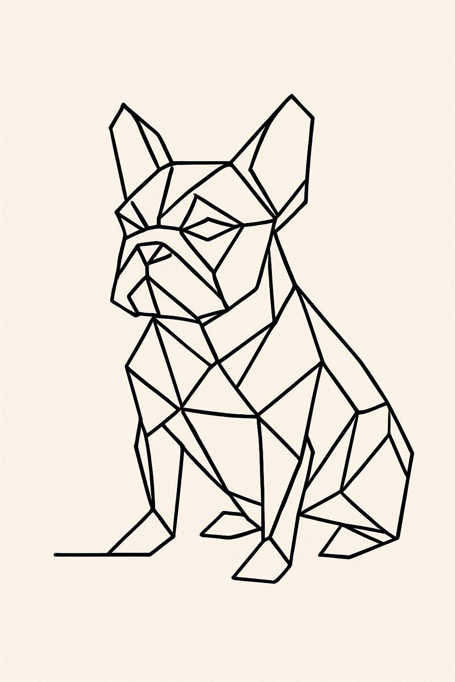 French Bulldog Line Art Coloring Pages – Printable PDF | Frenchie ...