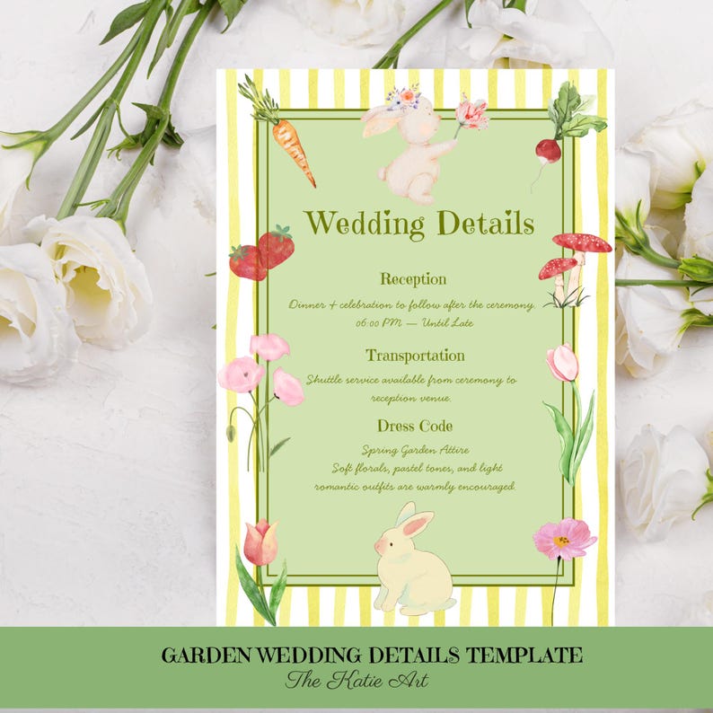 Botanical Garden Wedding Invitation Suite | Watercolor Floral Templates ...