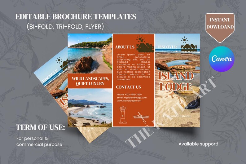 Luxury Island Lodge Brochure | Australian Coastal Retreat Tri-fold ...
