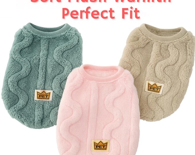 Plush Dog and Cat Sweater | Soft Winter Pet Jumper XS–XL - Etsy