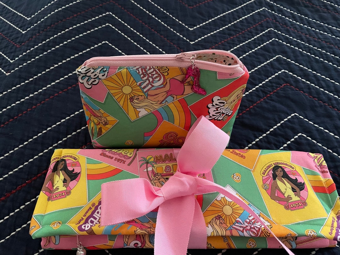 Cool Malibu Barbie Fabric Used to Make This Cute Travel Set. Jewelry ...